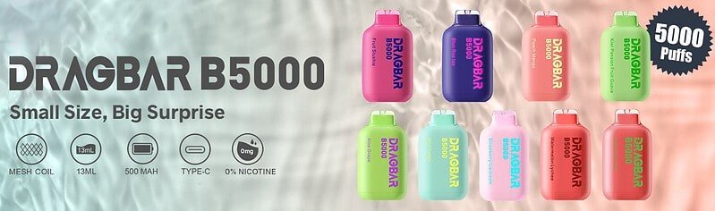Kraftfull Zovoo Dragbar B5000 – (Nikotinfri vape, Engångs, 13ml)